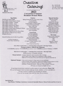 Menus - Creative Catering